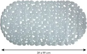 MSV GALETS protiskluzová podložka do vany šedá / PVC / 99 x 39 cm