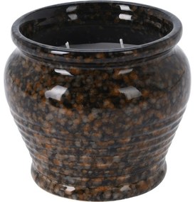 Repelentní svíčka Citronela, 12,3 x 10,5 x 12,3 cm, keramika hnědá
