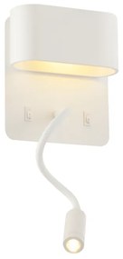 ACA Lighting LED nástěnné svítidlo PRIAMUS 8W/230V/3000K/640Lm/360°/IP20, bílá