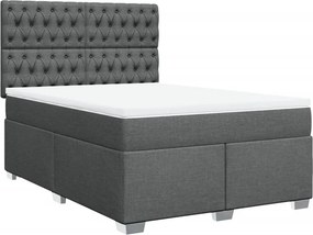 Box spring postel s matrací tmavě šedý 140 x 190 cm textil 3292791