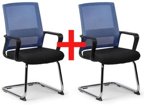 Konferenční židle LOW 1+1 ZDARMA, modrá