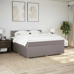 Box spring postel s matrací taupe 180x200 cm textil 3287539