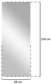 Samolepící zrcadlová fólie, stříbrná, 150 x 58 cm
