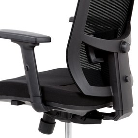 Kancelářská židle, černá látka / černá síťovina, hliníkový kříž, synchronní mech - KA-B1083 BK