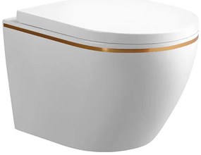 BPS-koupelny Závěsná WC mísa se SoftClose sedátkem HYD-4709, bílá