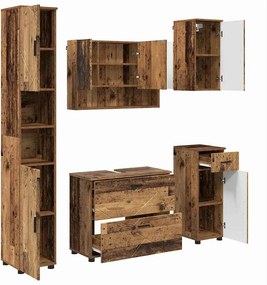 Sada koupelnového nábytku 5 ks Staré dřevo 35 x 30 x 192 cm 3393081