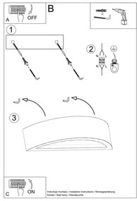 Sollux SL.0994 - Nástěnné svítidlo ATENA 1xE27/60W/230V beton