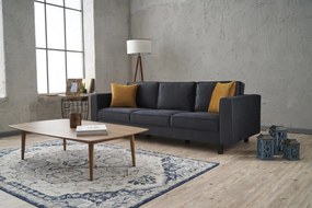 Hanah Home Sametová pohovka KALE antracit 222 cm 825BLC2727