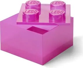 LEGO® Storage 40090801 Brick 4 světle růžová, průhledná / Úložný box /