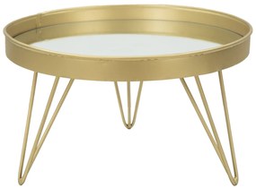 Zlatý dekorativní odkládací stolek Mauro Ferretti Gavia S, 31x18 cm
