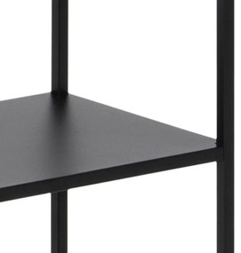 Scandi Černý kovový regál Romba 185 x 69,5 cm