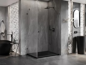 Mexen Lunar-B výklopný sprchový kout pravý 80 x 70 cm, čiré sklo, grafitová, 832-080-070-95-00-P