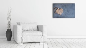 Malvis ® Obraz dřevěné srdce Velikost (šířka x výška): 60x40 cm
