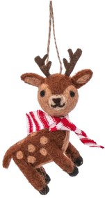 Vlněná ručně vyrobená vánoční ozdoba 12 cm Reindeer – Sass &amp; Belle