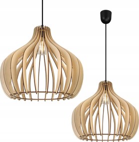 Závěsné Stropní Svítidlo S Jedním Lustrem Dřevo Moderní Boho Led