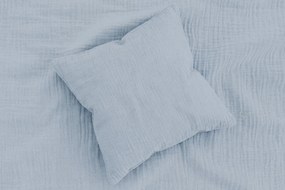 Celoroční mušelínový povlak na polštářek Ice Blue - GOTS Velikost: 70 x 90