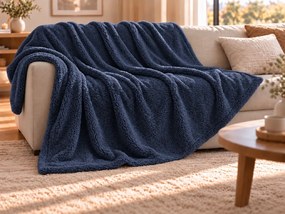 Flanelová deka WOOLIA, tmavě modrá Rozměr: 150 x 200 cm