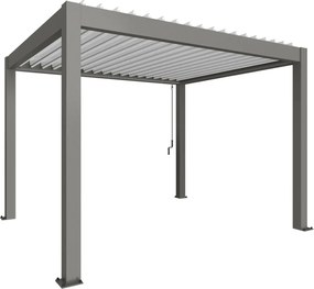 Biohort Pergola 3,5 x 3 křemenově šedá/bílá 367,5 x 312 cm