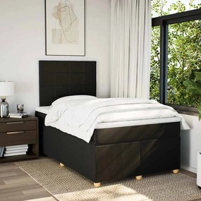 Box spring postel s matrací černá 120x200 cm textil 3293549