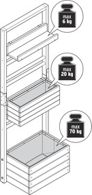 Tchibo - Zelená stěna s flexibilně zavěsitelnými policemi »Elin« - barva: černá
