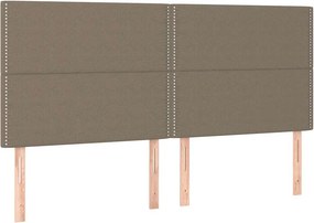 Box spring postel s matrací a LED taupe 200x200 cm textil 3134825