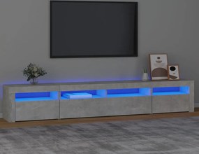 vidaXL TV skříňka s LED osvětlením 240x35x40 cm [3152723] Barva: Betonová šedá