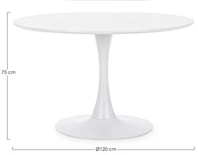 Jídelní stůl bloom ø 120 cm bílý MUZZA