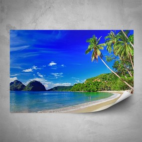 Plakát - Bílá pláž (60x40 cm) - PopyDesign
