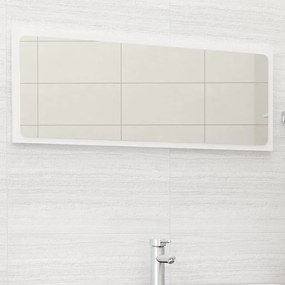 vidaXL Koupelnové zrcadlo 100 x 1,5 x 37 cm dřevotříska [804635] Barva: bílá s vysokým leskem