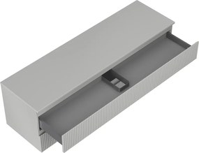 Mexen Rivel, koupelnová skříňka 160 cm s pracovní deskou, 2 zásuvky, drážkovaná, matná šedá, 91A20-16047-2-BFFC62