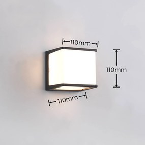Venkovní nástěnné svítidlo LED Calera, černé, šířka 11 cm, hliník