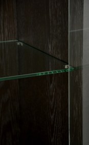 Vitrína Seville 100 cm z masivu černá/zlatá