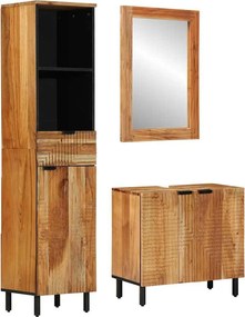 Sada koupelnových skříněk 3 ks Přírodní 38 x 33 x 160 cm 3310013