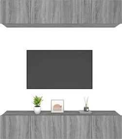 vidaXL TV skříňky 4 ks 80 x 30 x 30 cm kompozitní dřevo [3114188] Barva: kouřový dub