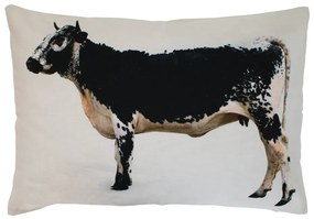 Plátěný polštář s krávou Vosgienne - 50*35*15cm