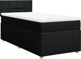 Box spring postel s matrací černá 100 x 200 cm textil 3288893