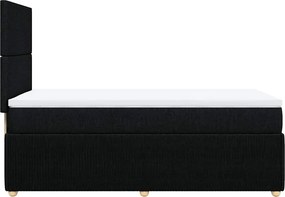 Box spring postel s matrací černá 90x200 cm textil 3291934