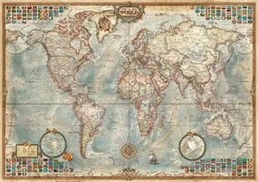 EDUCA Puzzle Stará politická mapa světa / 1500 dílků / od 14 let