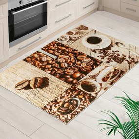 Bellatex Koberec 3D tisk Kávová zrnka, 80 x 120 cm