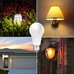 BERGE LED žárovka E27 - 11W - s mikrovlnným senzorem pohybu a soumraku - neutrální bílá