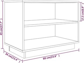 vidaXL Botník 60 x 34 x 45 cm masivní borové dřevo [813546] Barva: Šedá