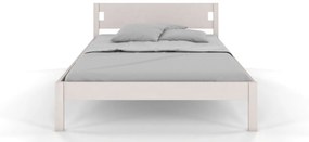 Dřevěná buková postel Visby LAXBAKEN / 140x200 cm, bílá barva