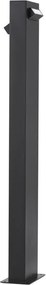 NV 9020924 Venkovní sloupkové svítidlo ZELDA černý hliník a akrylový difuzor proti oslnění LED 9W 3000K 100-240V IP65 - NOVA LUCE