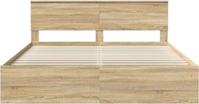 Rám postele s čelo Sonoma 200 x 200 cm Kompozitní dřevo 3407834