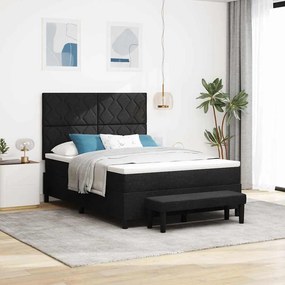 Postel s boxspringem s čelo Černá 160 x 200 cm textil 3344158