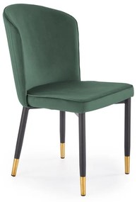 Jídelní židle HILLS –⁠ kov/látka, zelená
