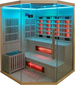 BPS-koupelny Kombinovaná sauna 2v1  - Infrasauna + finská sauna 150x150, 4-5 osob