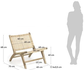 Křeslo s výpletem v přírodní barvě Beida – Kave Home