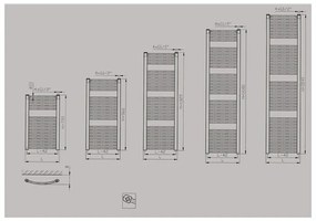 A-Interiéry Koupelnový radiátor Eco EC-X 45185 / bílá RAL 9016 (184x45 cm) - eco_ecx45185