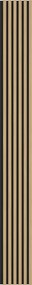 Mexen Lam-F, akustické stěnové lamely 275 × 30 cm, plstěný podklad 8 mm, technická dýha, dub zlatavý, S105-275307-3015-003